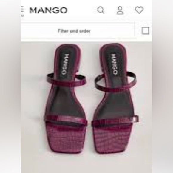 Mango | Shoes | Mango Croc Effect Strappy Sandal | Poshmark